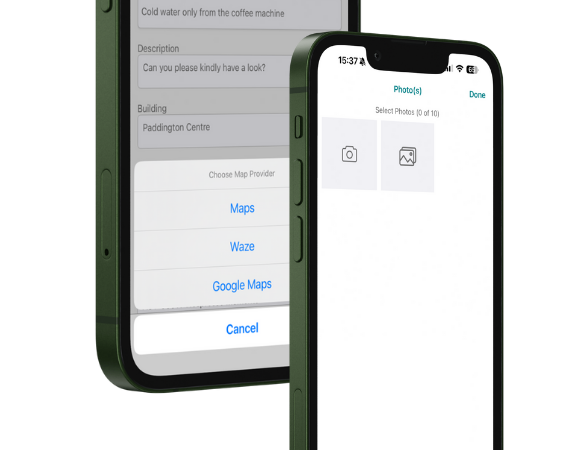 Spacewell Asset App landing page